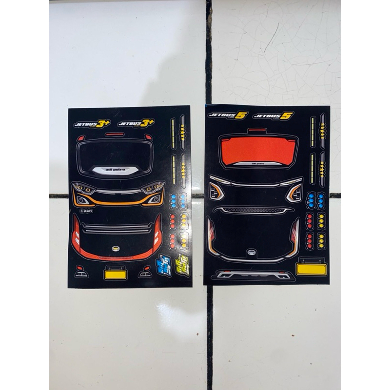 Jual Sticker Headlamp Miniatur Bus JetBus 3 dan JetBus 5 Cutting (SUDAH ...