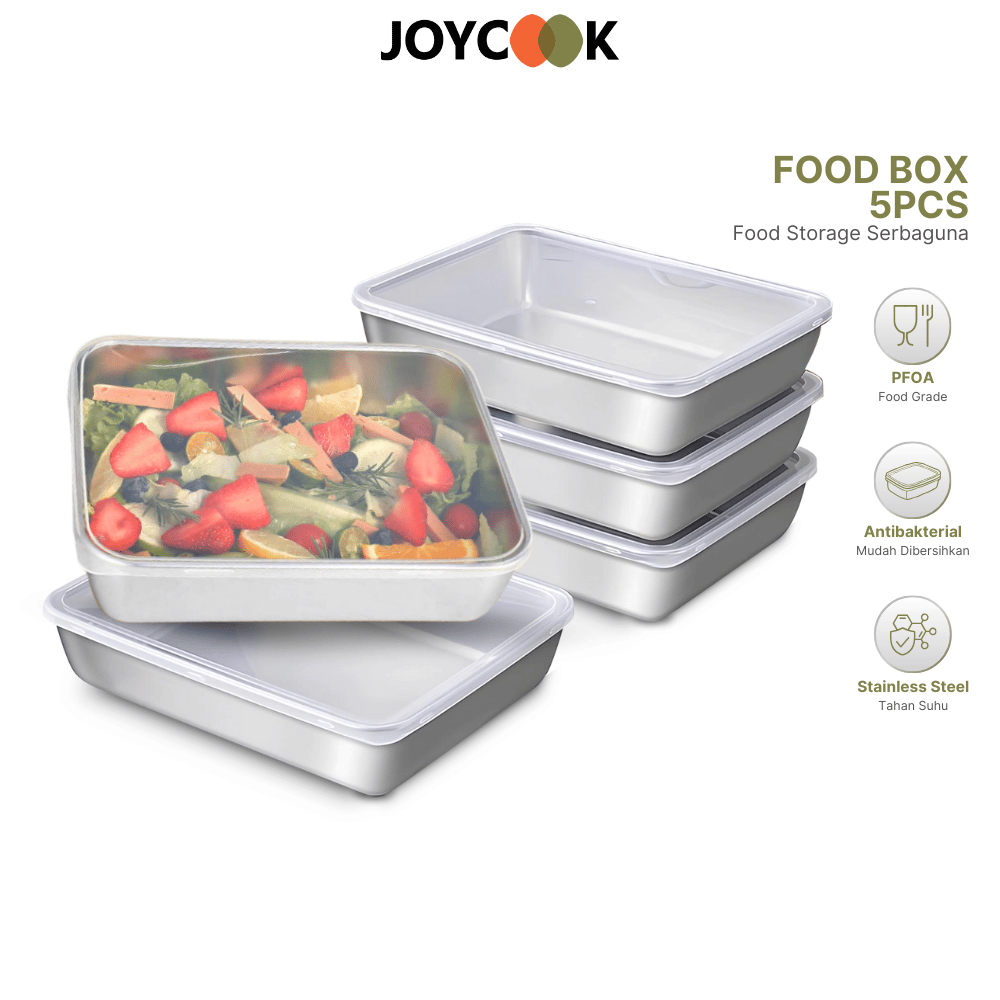 Jual [EXCLUSIVE] JOYCOOK Food Box Isi 5pcs Tempat Menyimpan Makanan ...
