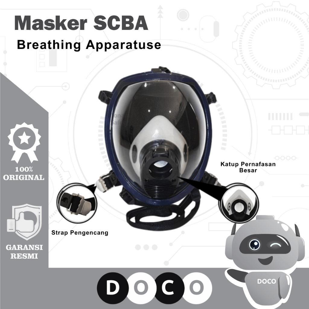 Jual Masker SCBA Pemadam / Full Face Mask SCBA Breathing Apparatus ...