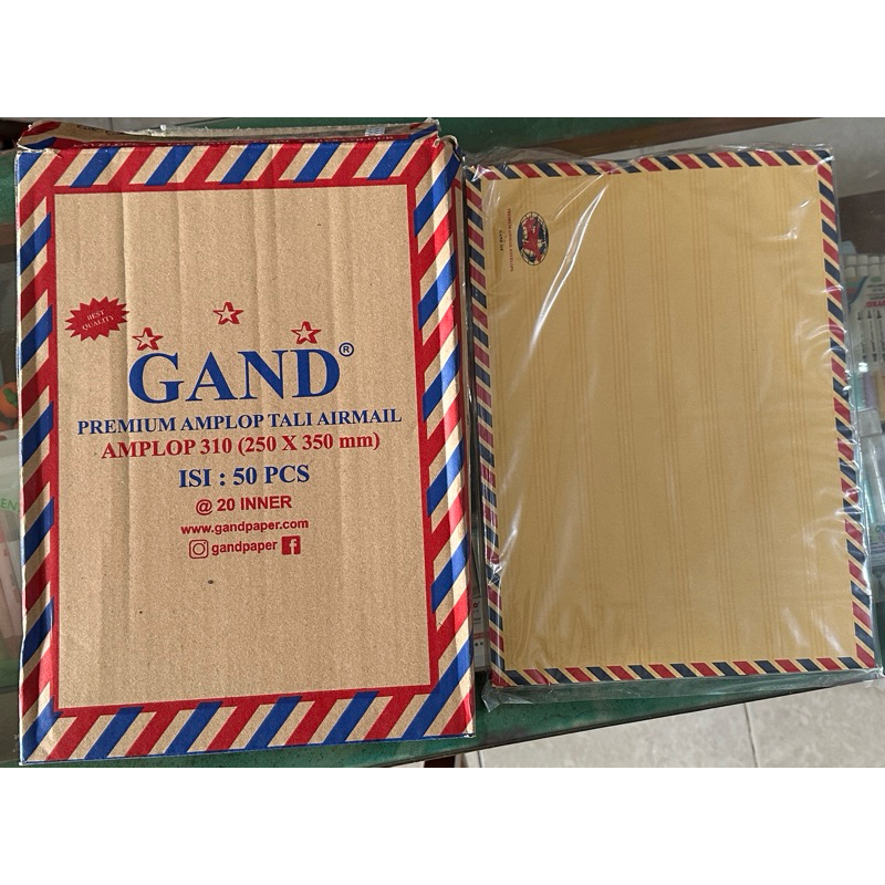 Jual ( 1 Box isi 50 pcs ) Amplop Coklat Tali ukuran Folio 310 / Map ...