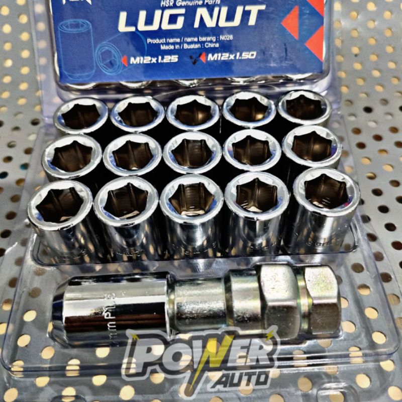 Jual MUR RODA SENEKA BAUT L CHROME / LUG NUT HSR BAUT RODA MOBIL (ISI ...