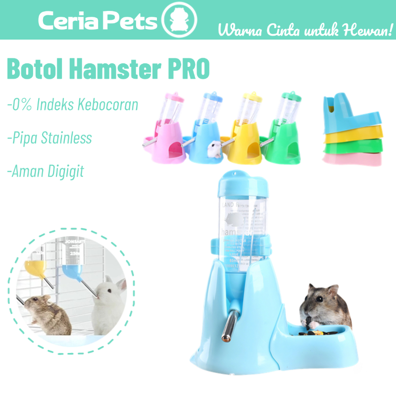 Jual Botol Minum Bola Hamster & Kelinci 60/80/125ml Anti Tumpah 4 Warna ...