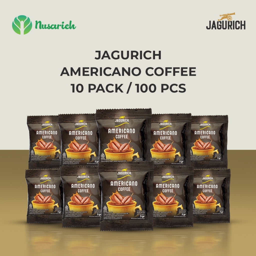 Jual JAGURICH Americano Coffee 10 Pack Isi 100 Sachet | Shopee Indonesia