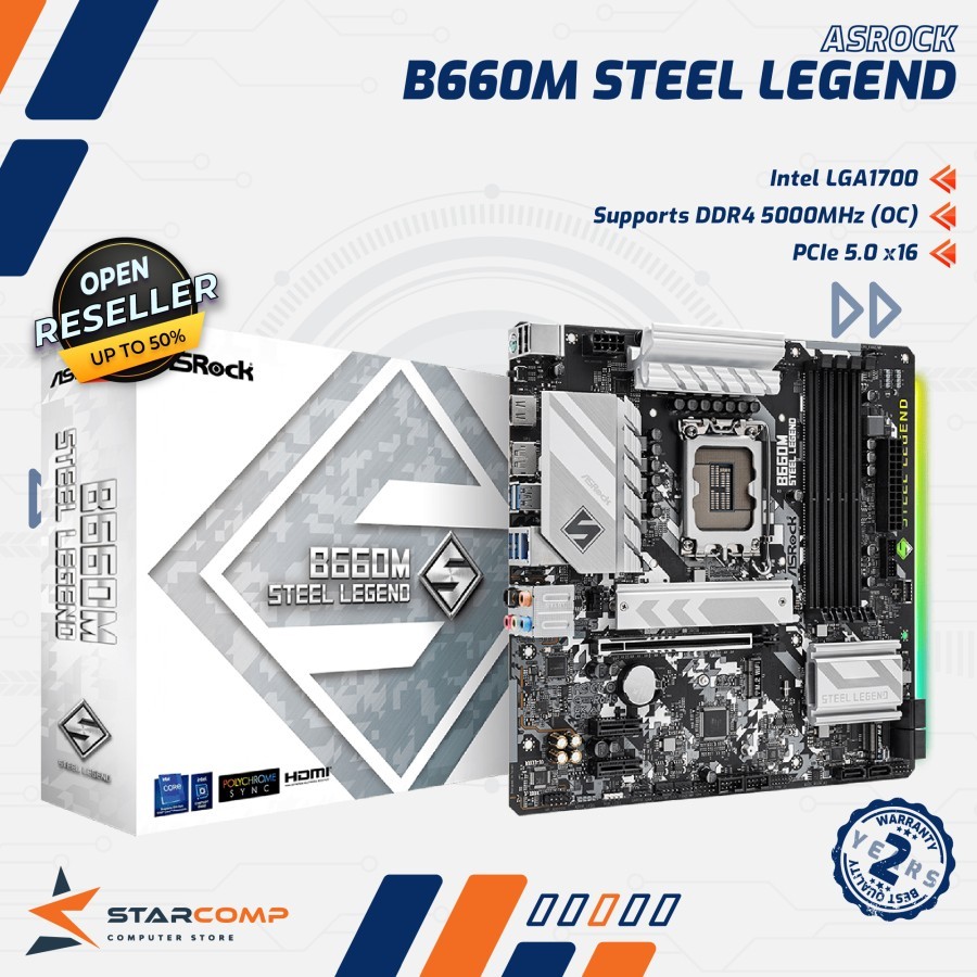Jual ASRock B660M Steel Legend LGA1700 DDR4 Intel B660 M Motherboard | Shopee Indonesia