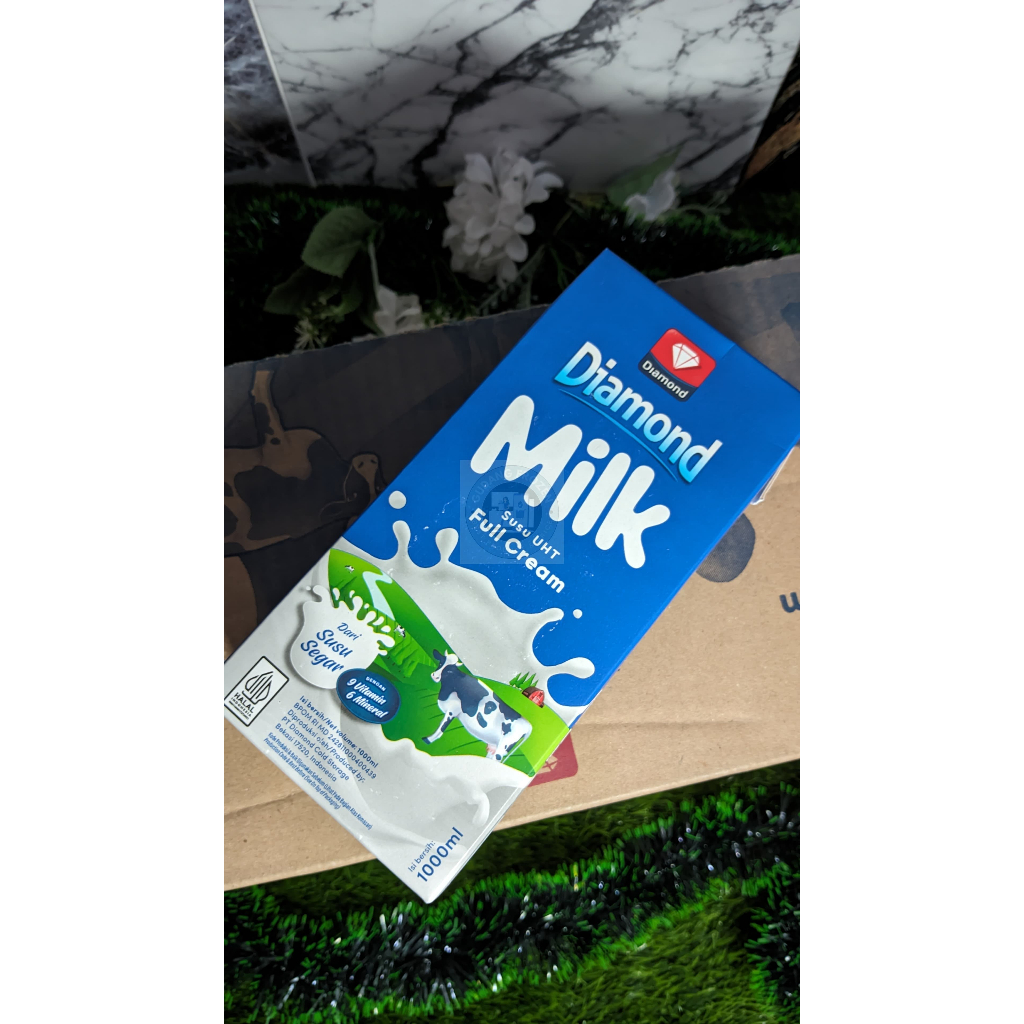 Jual Diamond Susu Fresh Milk UHT Full Cream 1L | Shopee Indonesia
