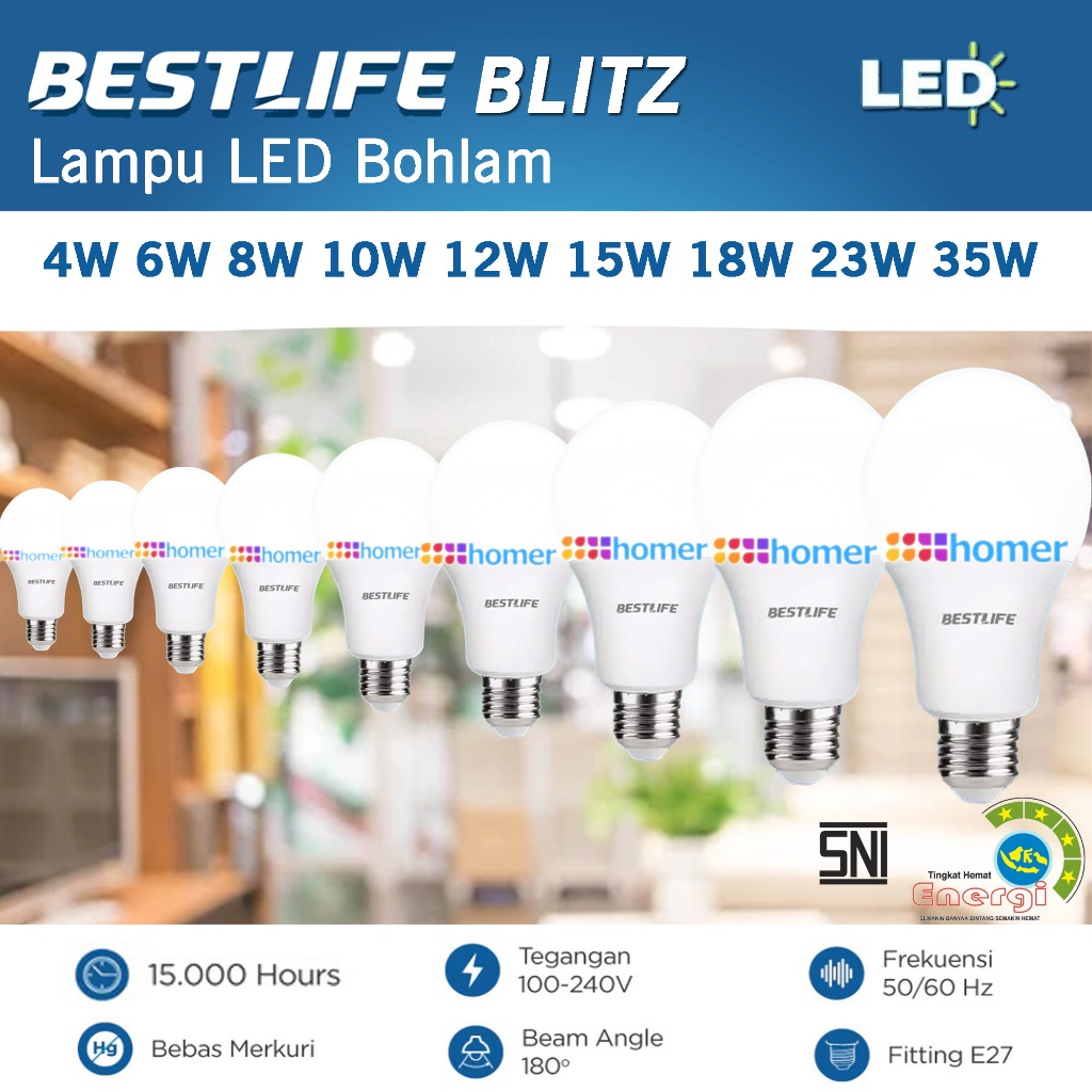 Jual BESTLIFE Blitz Lampu LED Bohlam Bulb bola lampu jumbo besar small ...