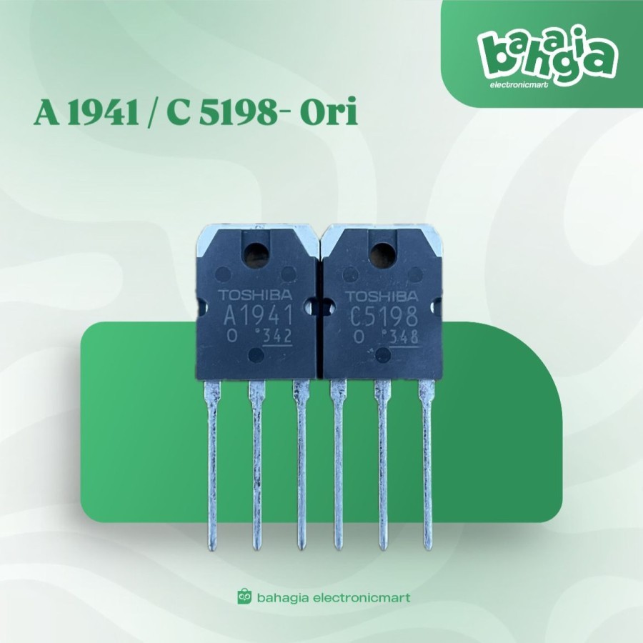 Jual TRANSISTOR A 1941 C 5198 ( SET ) A1951 C5198 TOSHIBA ORIGINAL ...