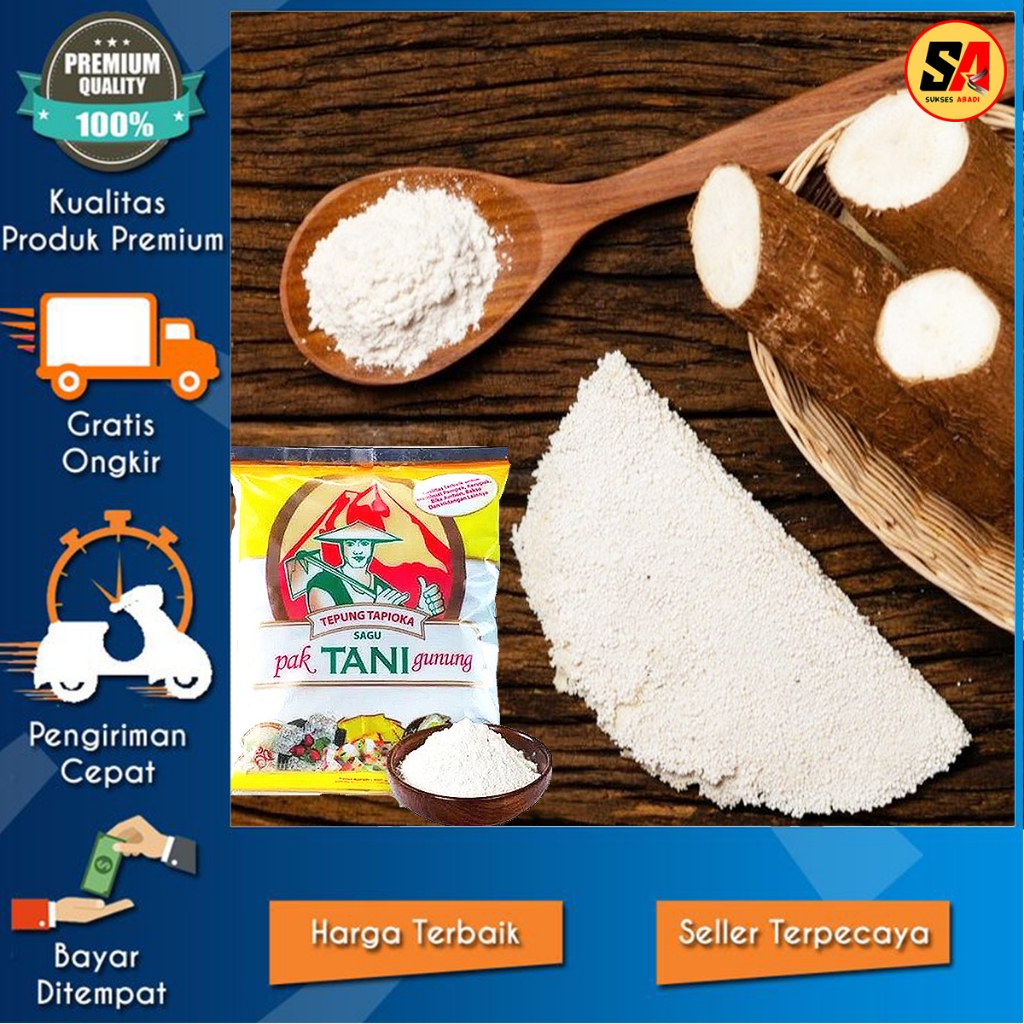 Jual Tepung Tapioka Sagu Cap Tani Gunung Kemasan 500 Gram | Shopee ...