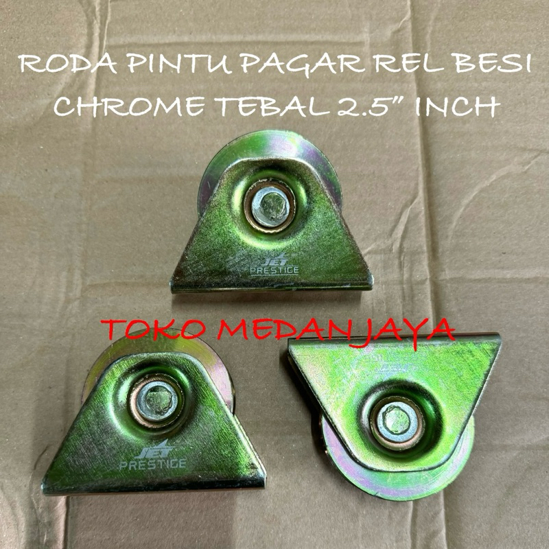 Jual RODA BUBUT 2” INCH / RODA PINTU PAGAR REL BESI CHROME TIPE V (ALUR ...