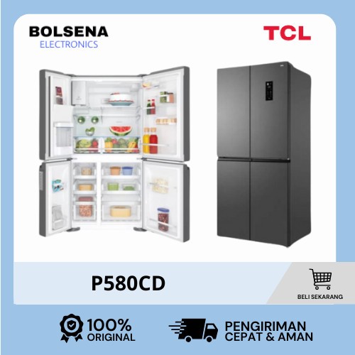 Jual TCL Kulkas 4 Pintu - 541 L - No Frost - Twin Eco Inverter (P580CD ...