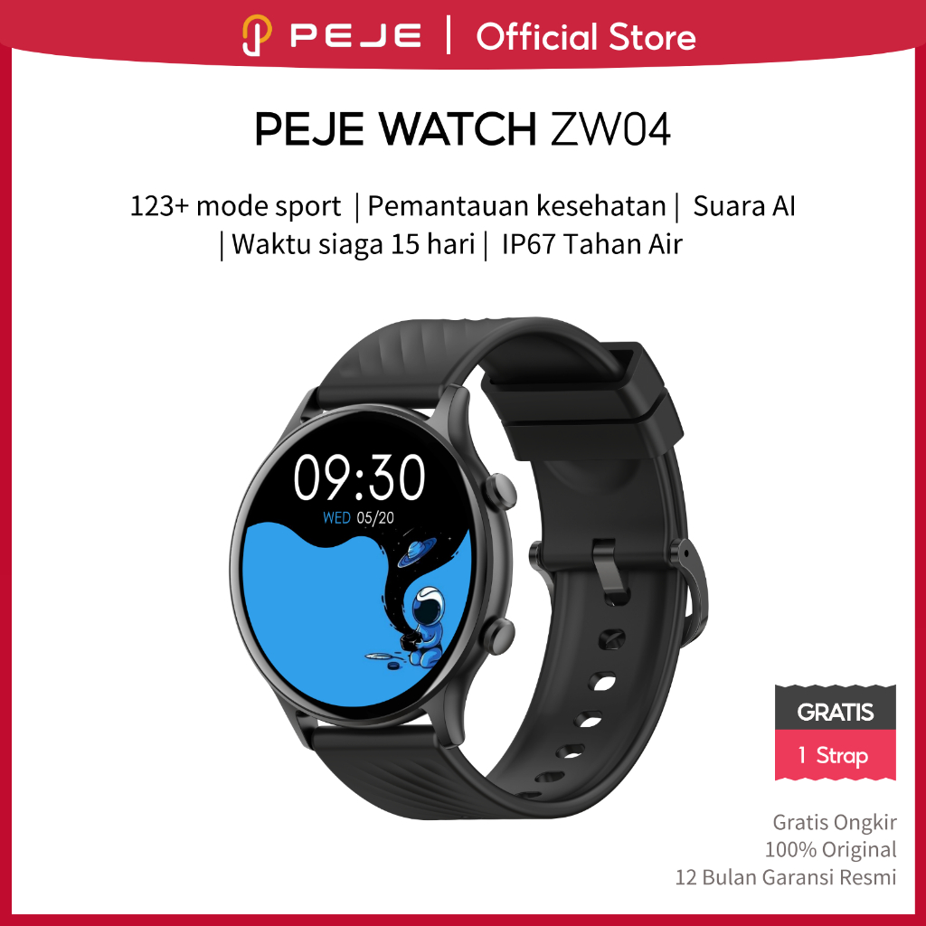 Jual PEJE ZW04 100% Original Light&Slim Smartwatch Waterproofing for ...