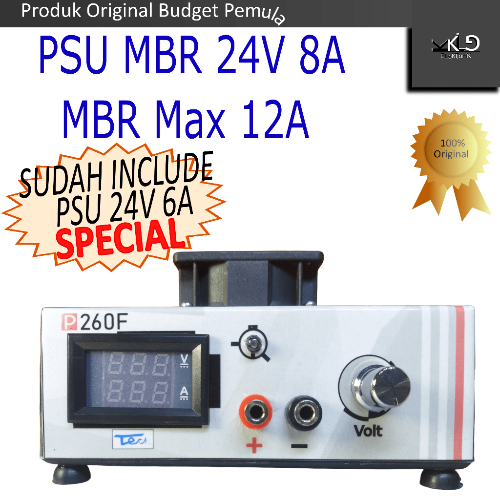 Jual Power Supply Adaptor PSU MBR 24V 8A Max Charger Batterai AA AAA ...