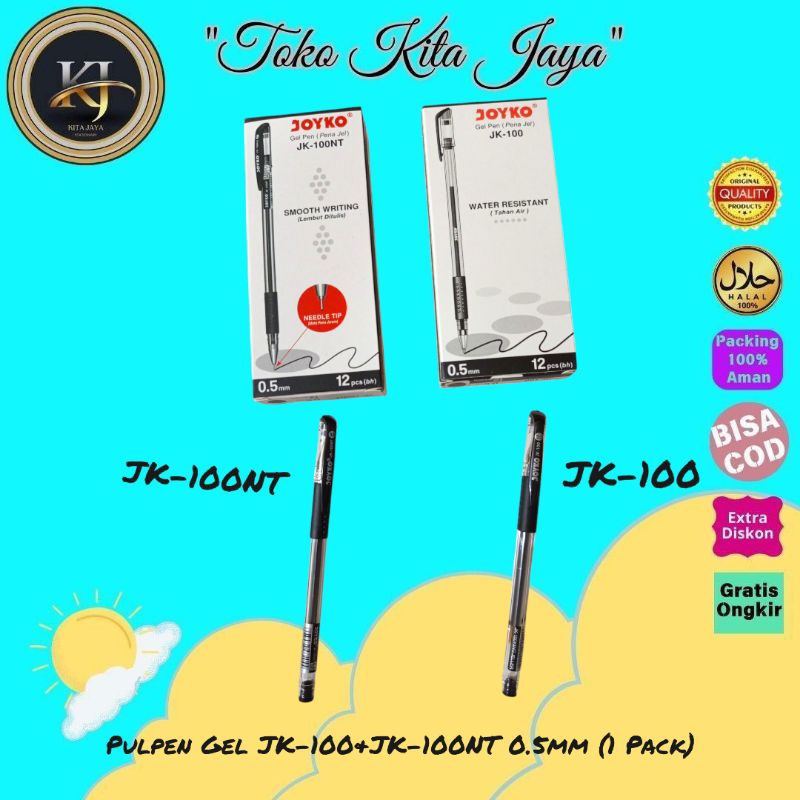Jual Pulpen Gel Joyko JK-100 & JK-100 NT (12 pcs) | Shopee Indonesia