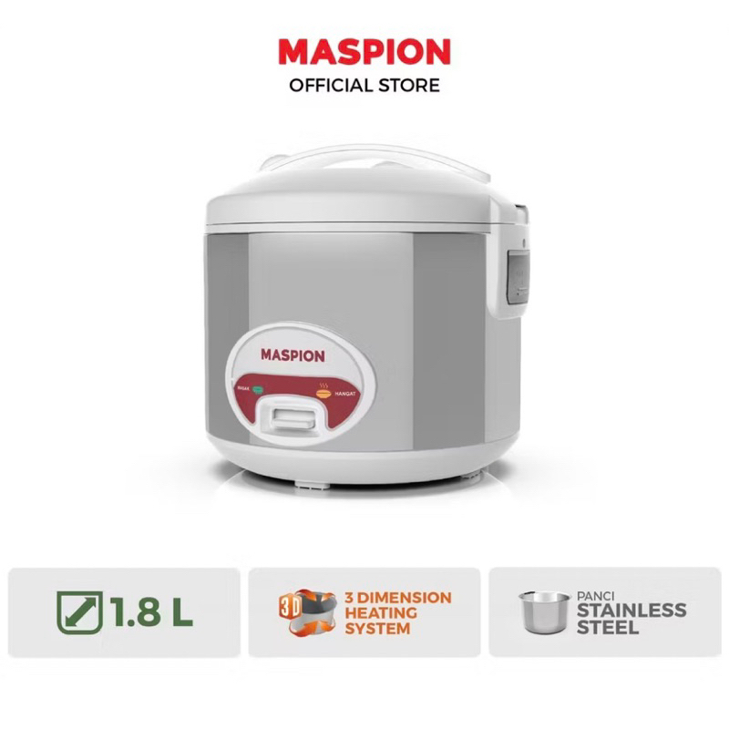 Jual Rice Cooker Maspion MRJ-1808SS 1,8Liter / Alat Masak Nasi Maspion ...