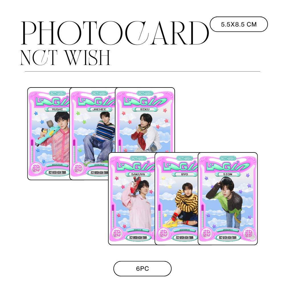 Jual PHOTOCARD NCT WISH LOG IN (ISI 7 PCS + LAMINASI 2 SISI) TANDA TANGAN TTD KPOP CARDS IDOL ...