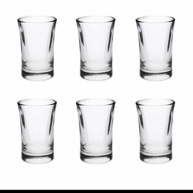 Jual Gelas shot 6 pcs Gelas sloki TG-03 6pcs gelas espresso Gelas ...