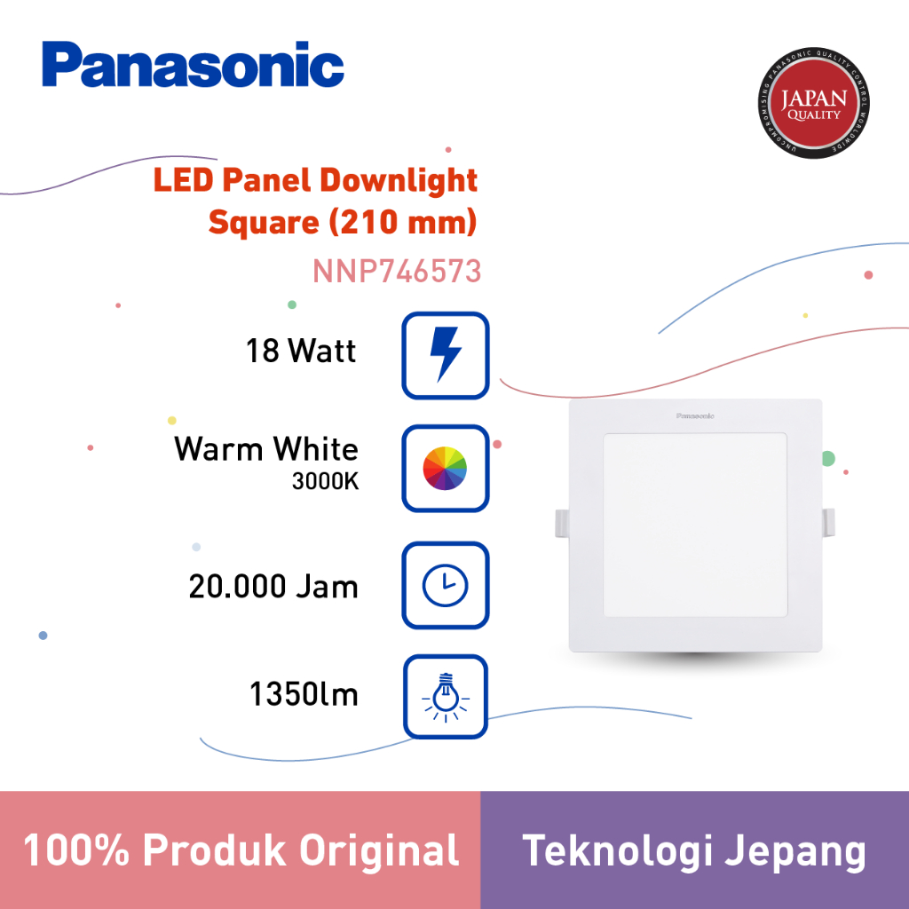Jual Panasonic Lampu Downlight LED Panel Light G3 S210 18W 3000K | Shopee Indonesia