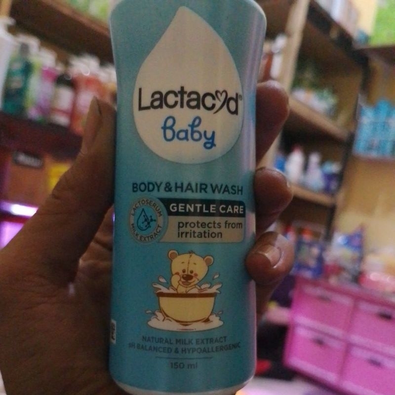 Jual lactacid baby body and hair wash gentle care protect natural milk ...