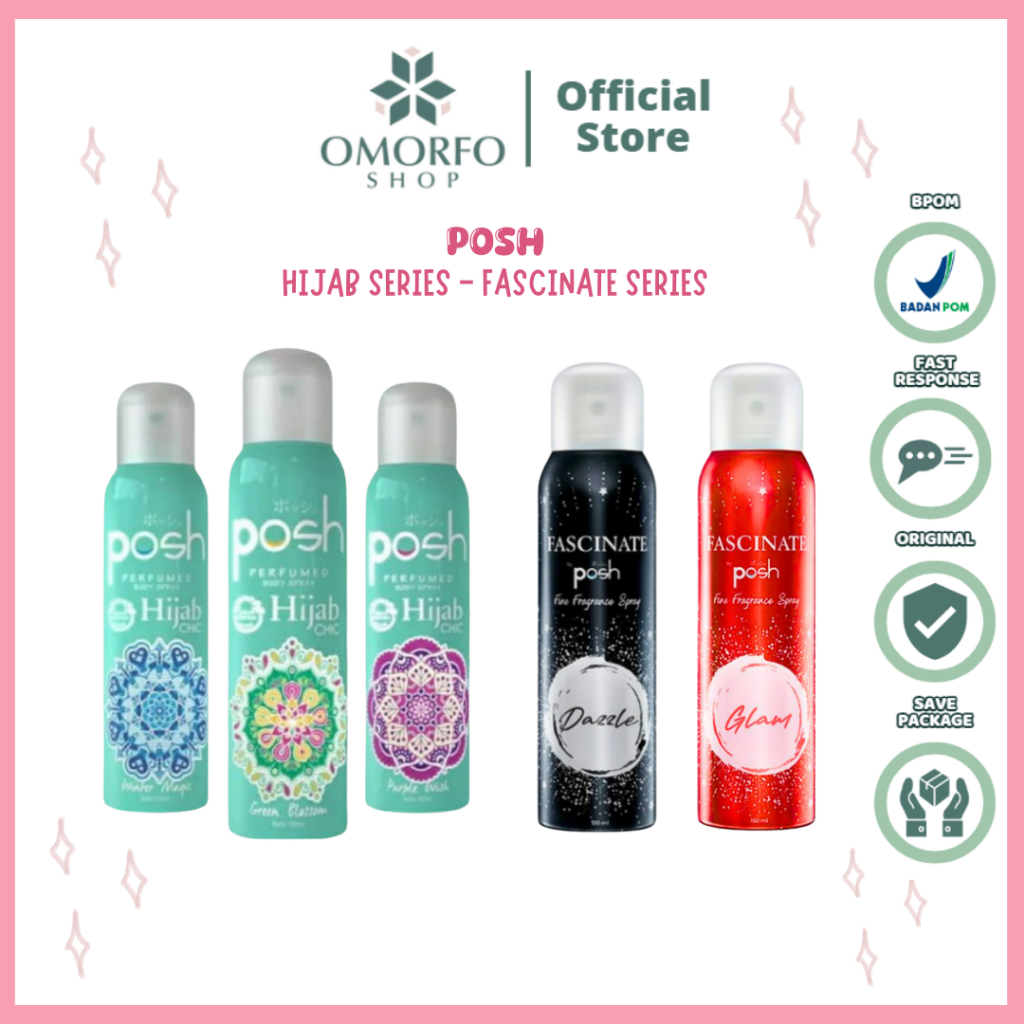 Jual ️Omorfo ️ POSH Perfumed Body Spray Hijab 150ml - POSH Fascinate ...