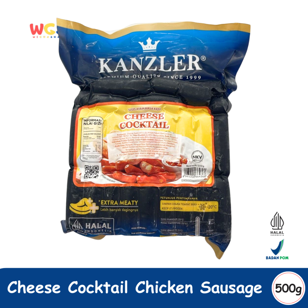 Jual KANZLER Cheese Cocktail Chicken Sausage 500g – Sosis Ayam Keju ...