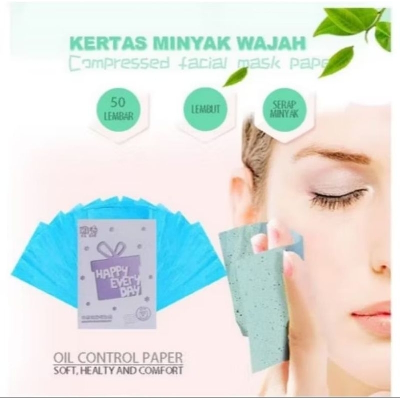 Jual Kertas Linen Tissue Penyerap Minyak Wajah 50Pcs Menyerap Minyak ...