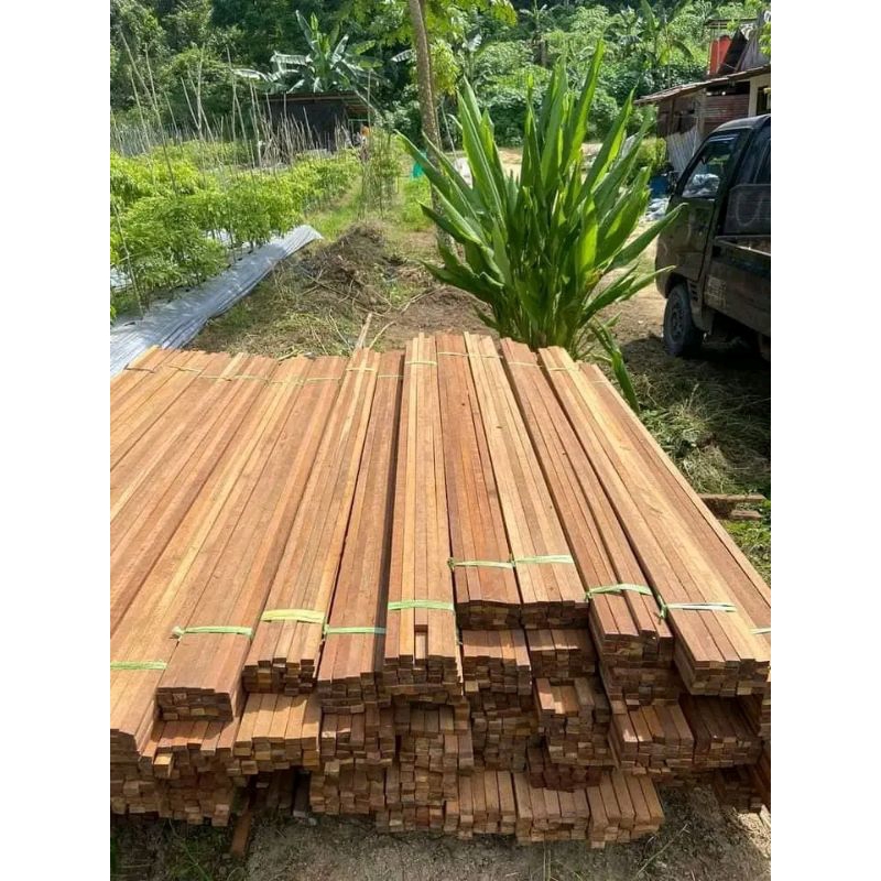 Jual reng kayu Ulin/stik/Lis ukuran 1CmX2Cm panjang 2 meter | Shopee ...