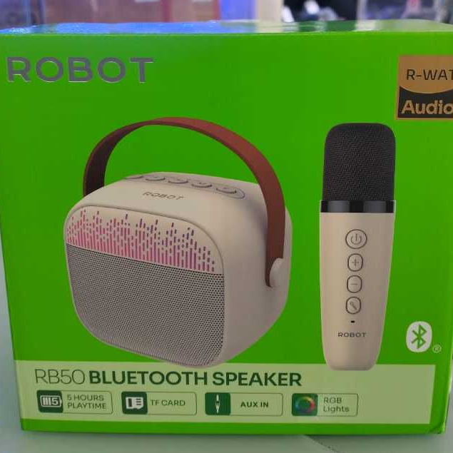 Jual ROBOT RB50 Wireless Bluetooth Speaker Karaoke Portable With Mic ...