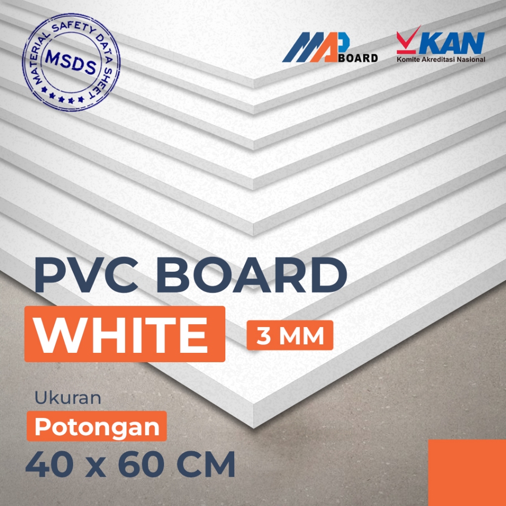 Jual POTONGAN PVC BOARD / PVC FOAM BOARD / MAP BOARD UKURAN 40X60 CM ...
