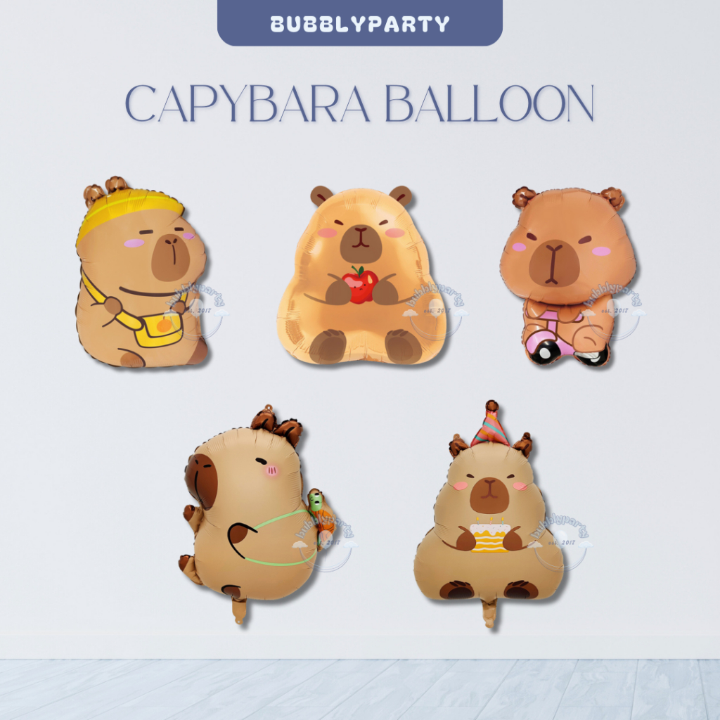Jual Balon Foil Capybara Kapibara Karakter Anak Lucu Hewan Jumbo ...