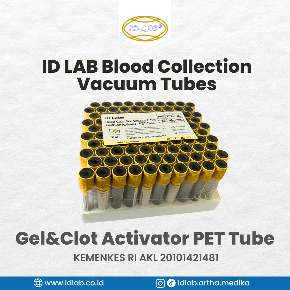 Jual ID Lab Blood Collection Vacuum Tubes Gel&Clot Activator PET Tube ...