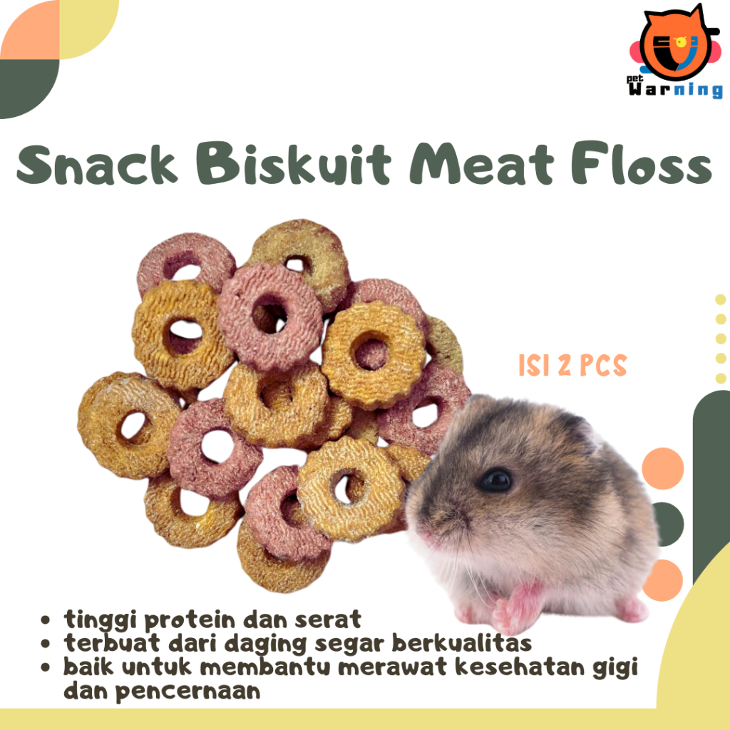 Jual Snack Hamster Biskuit Meat Floss - Snack Hamster Tinggi Serat dan ...