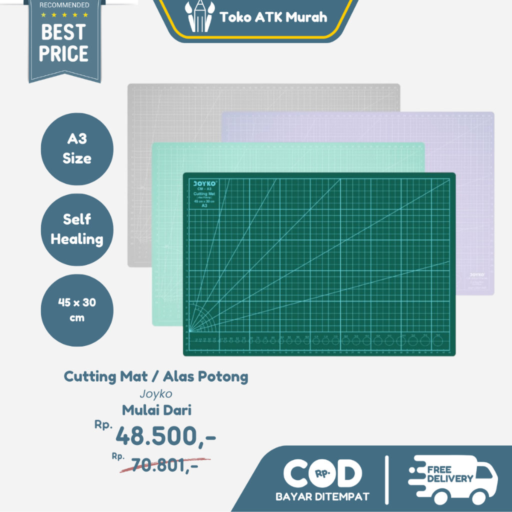 Jual Cutting Mat CM A3 Joyko Alas Potong Cutter Self Healing | Shopee Indonesia