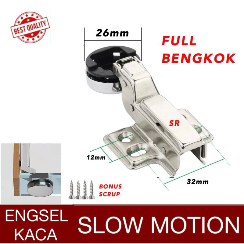 Jual Engsel Kaca/ Engsel Sendok Kaca (Full Bungkuk) Slow Motion ...