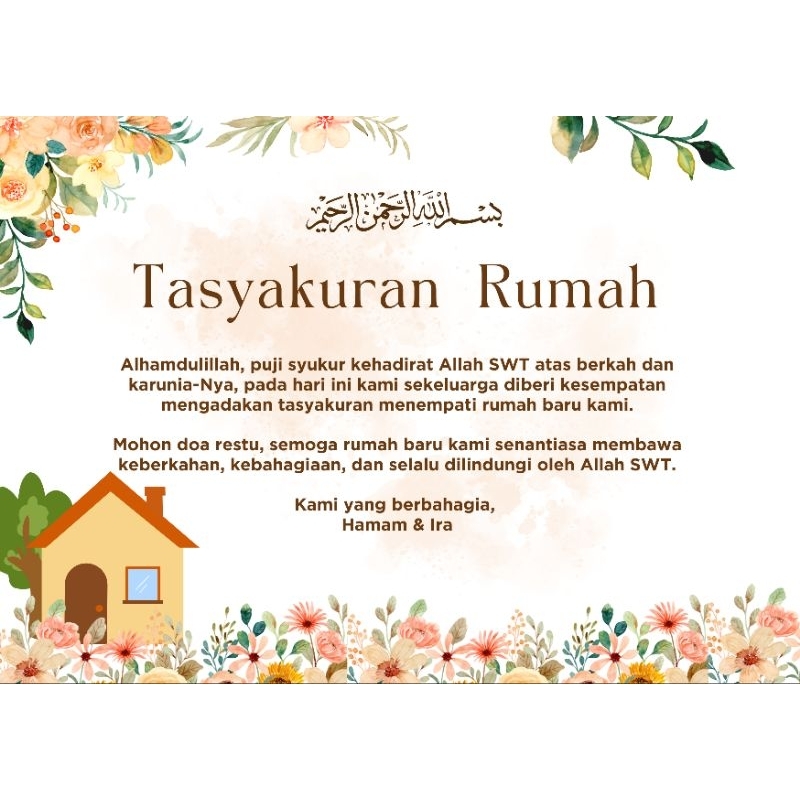 Jual Kartu / Stiker / Sticker Selametan / Tasyakuran / Syukuran Pindah ...