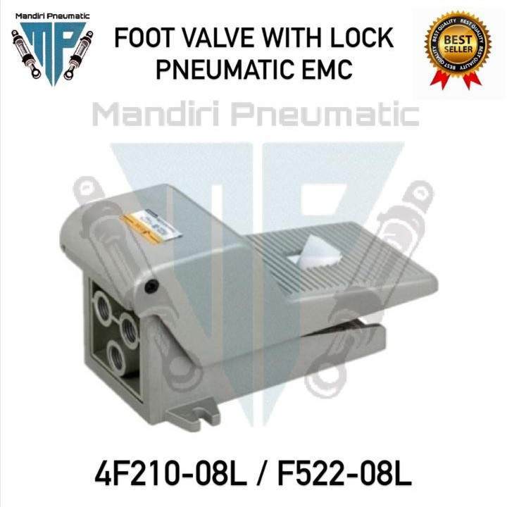 Jual Foot Valve WITH LOCK Pneumatic EMC 4F210-08L / F522-08L | Shopee ...