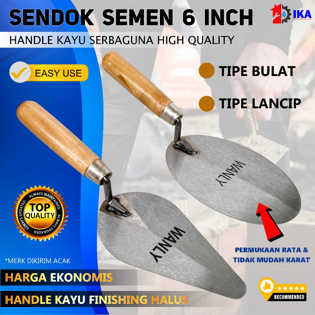 Jual KAYU SENDOK SEMEN GAGANG KAYU MURAH LANCIP BULAT / SENDOK SEMEN ...