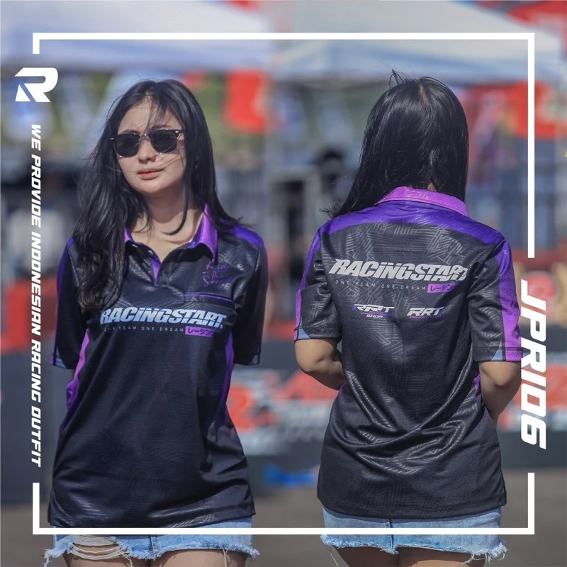 Jual RACINGSTART Jersey Polo Kerah Pria Wanita Lengan Pendek Dry Fit Digital Printing Sublimasi ...
