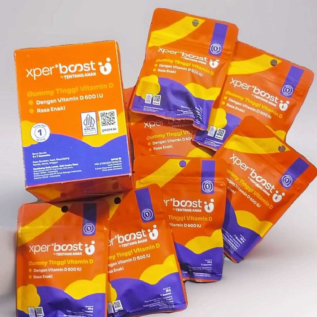 Jual 1 Pouch Xper Boost 7 GUMMIES Vitamin D 600 IU Anak dan Dewasa Paket 7 Hari Expert | Shopee ...