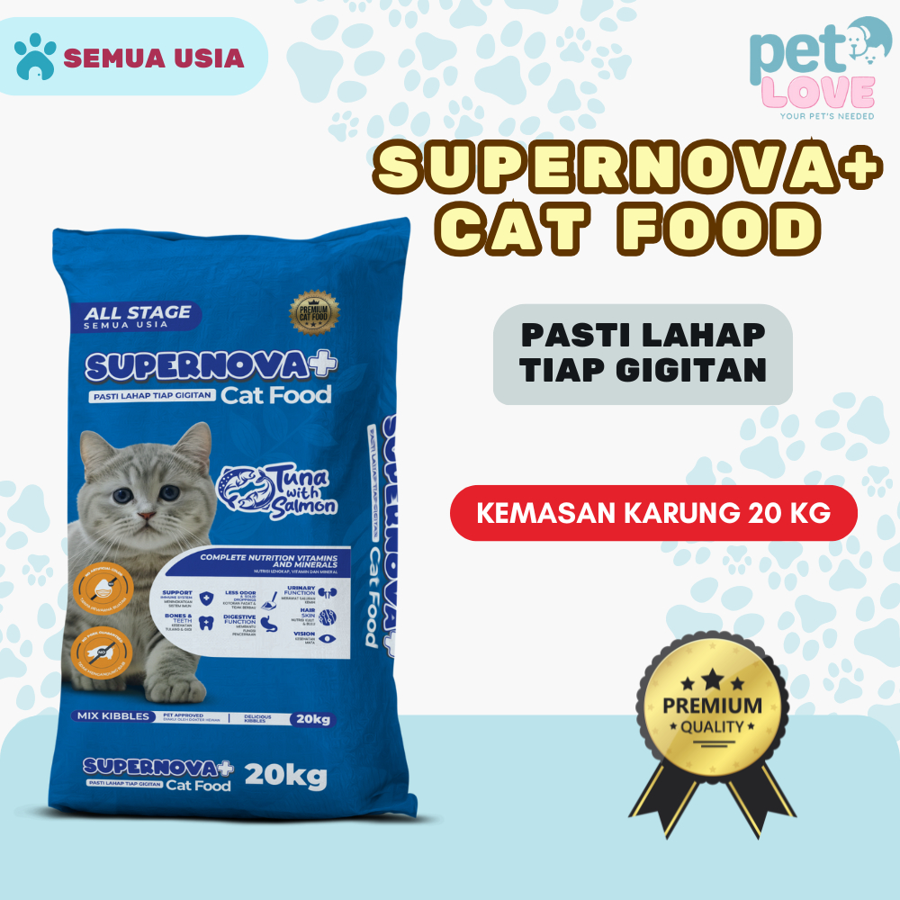 Jual Supernova Plus Cat Dry Food Freshpack 20 Kg Makanan Kucing Kering ...