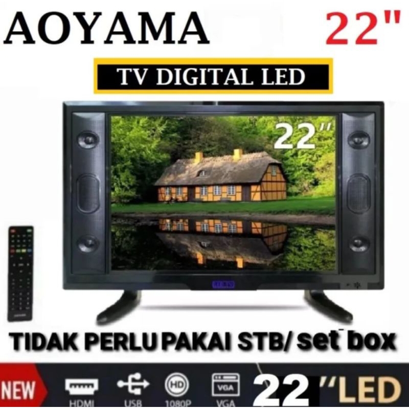 Jual TV LED Aoyama 22 inch Digital DVBT2 | Shopee Indonesia