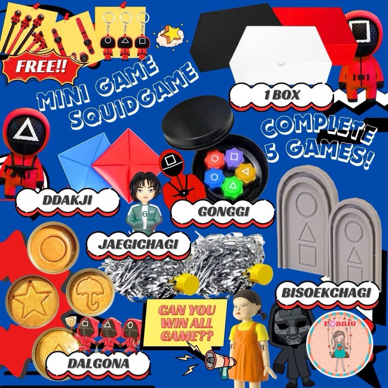 Jual Mainan Squid Game Season 2 Lengkap/Mini game squidgame ddakji ...