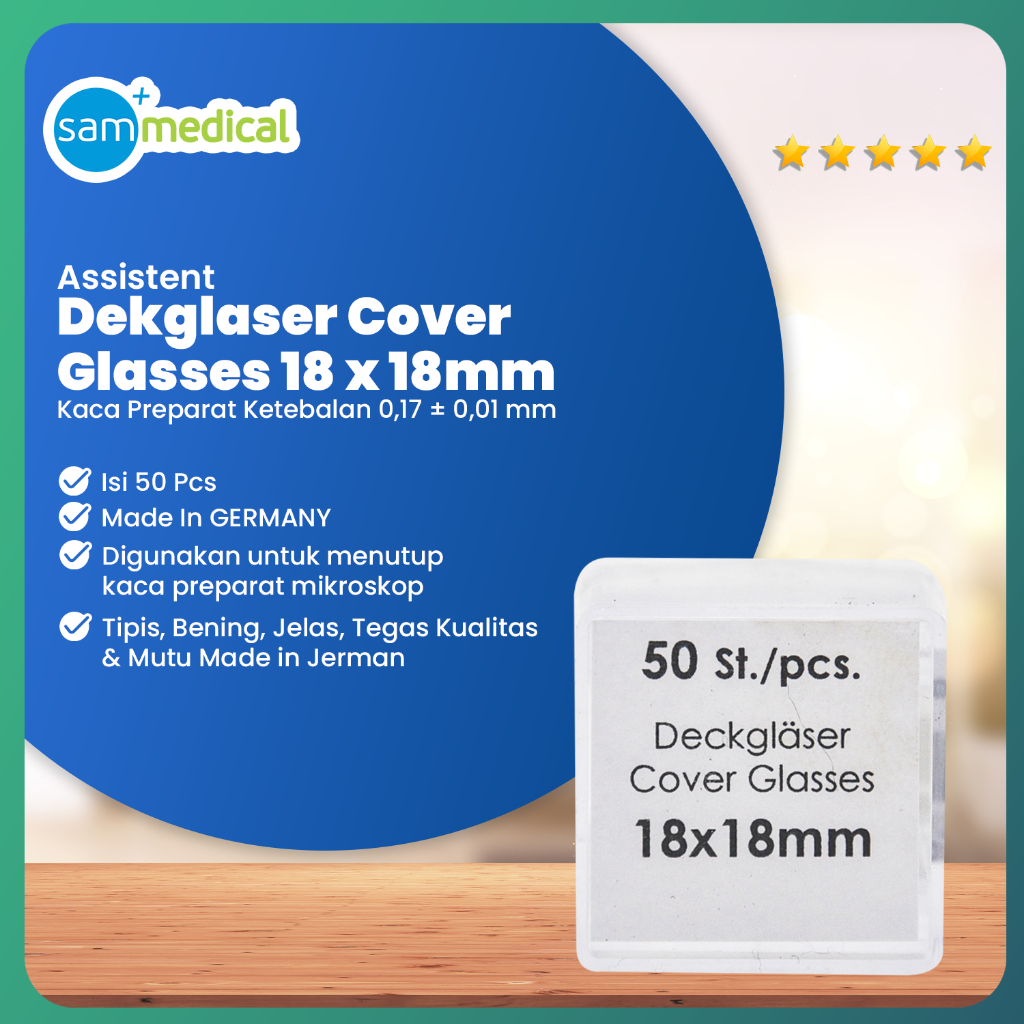 Jual Assistent Cover Glass Box / Kaca Preparat Mikroskop Ori Jerman ...