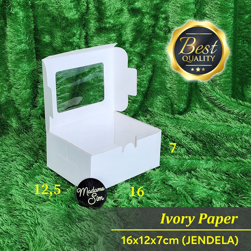 Jual BOX IVORY - SNACK BOX LAMINASI - DUS ROTI - KARDUS 16x12x7 ...