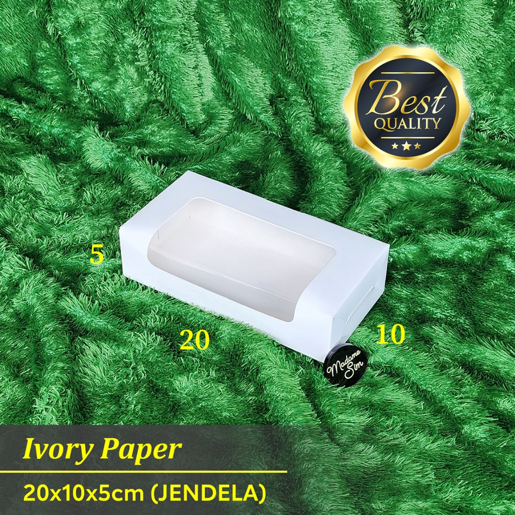 Jual BOX IVORY - DUS BROWNIES - KOTAK ROTI - KARDUS 20x10x5 - JENDELA ...