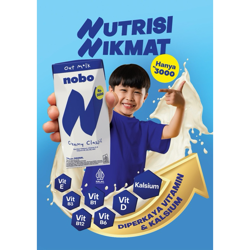 Jual SUSU NOBO OAT MILK [1 KARTON ISI 24 PCS @200ML ] | SUSU VIRAL OAT ...