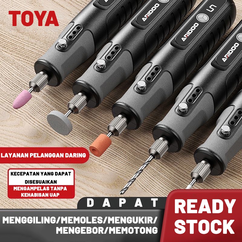 Jual TOYA 2025 COD 【25000 RPM】Bor Mini 28W/12V Mini Drill Electric Dapat digiling/Dipoles/Diukir ...