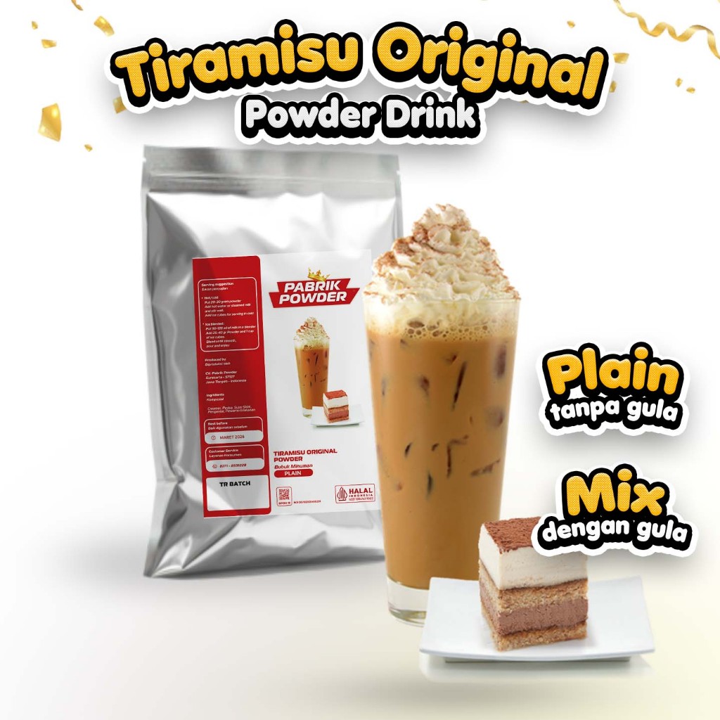 Jual Powder Minuman Tiramissu Original, Bubuk Minuman Rasa Tiramisu ...