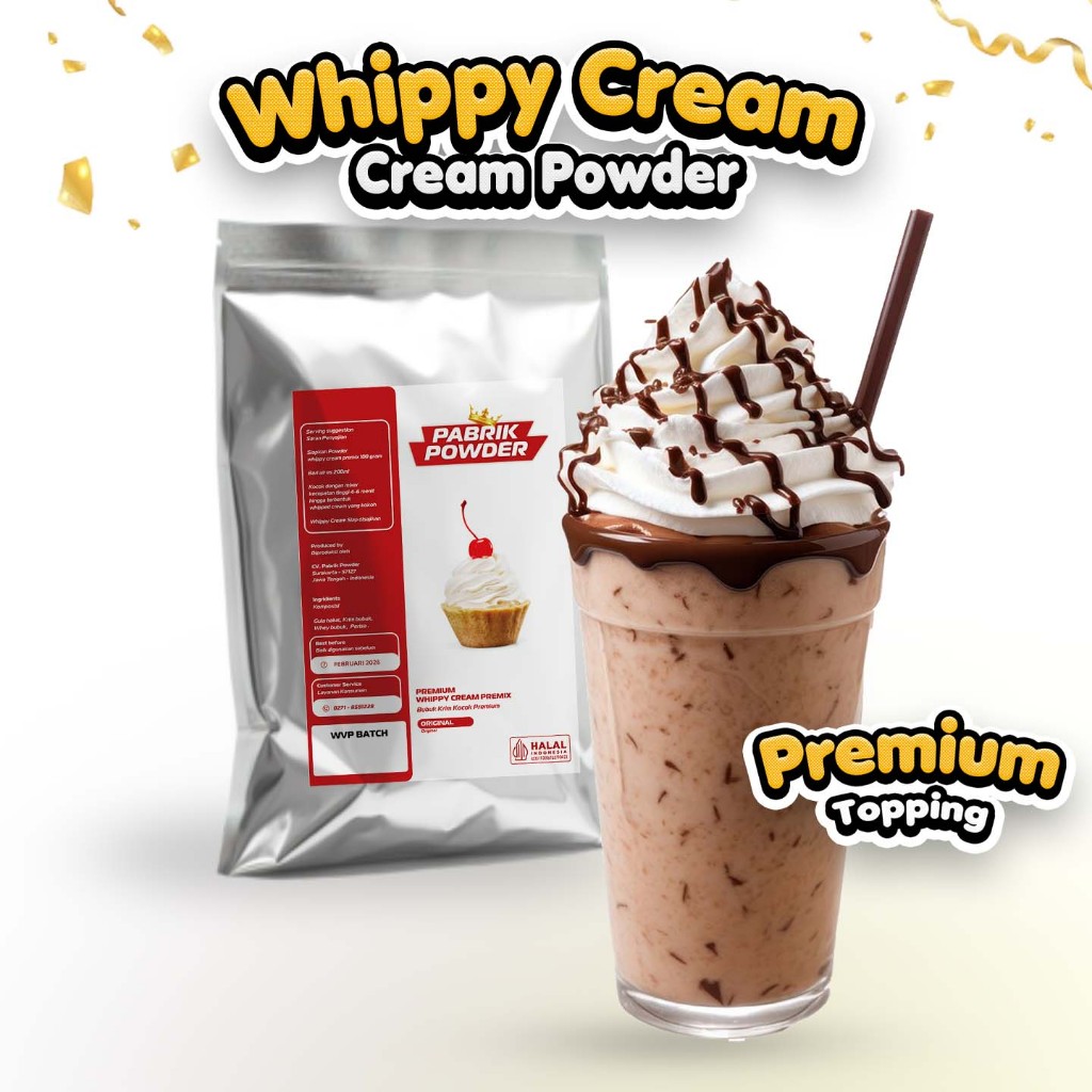 Jual Premium Whippy Cream Powder Reguler, Bubuk Whip Krim | Shopee ...