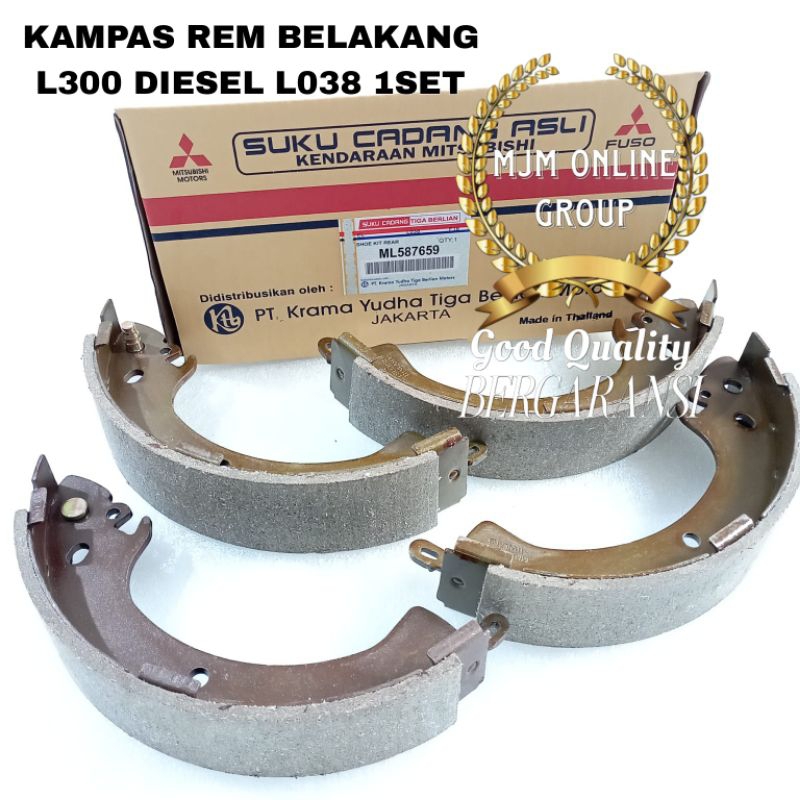 Jual BRAKE SHOE / KAMPAS REM BELAKANG TROMOL L300 DIESEL L038 1SET - GOOD QUALITY | Shopee Indonesia