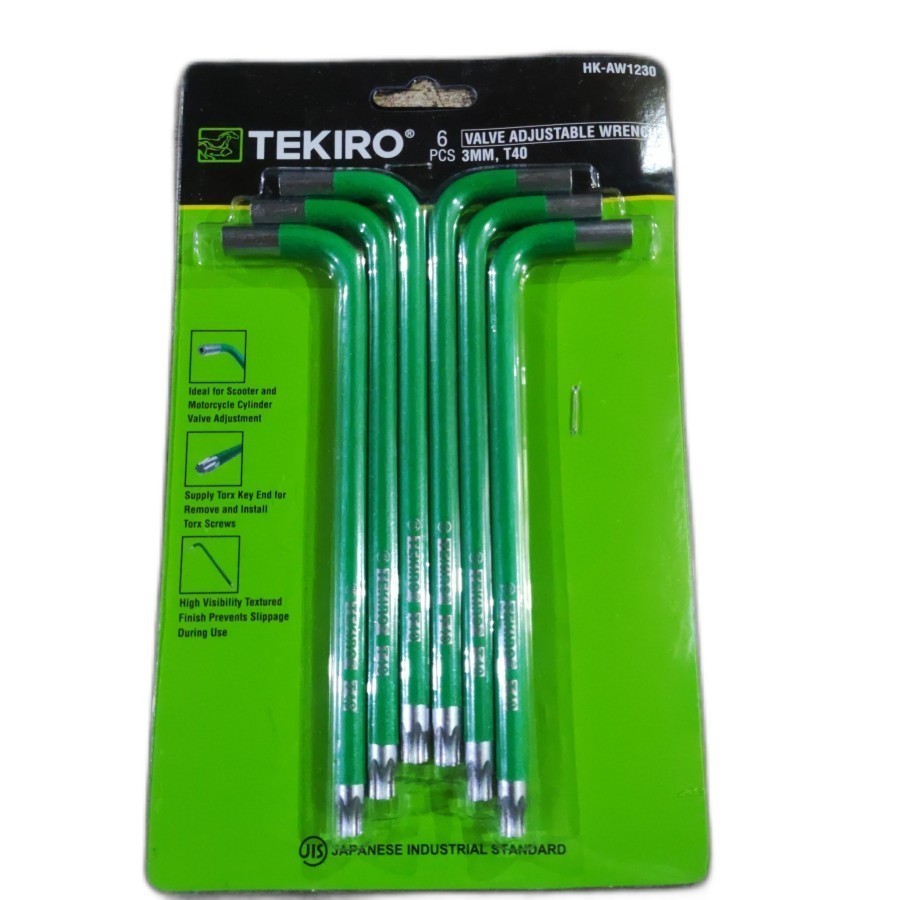Jual TEKIRO KUNCI STEL KLEP T40 SET 6PCS/KUNCI L BINTANG VALVE ...